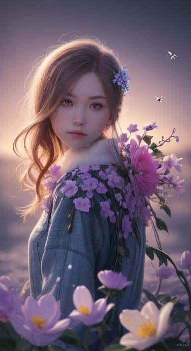 the princess of the queen of the seasons, spring is beginning - AI ...