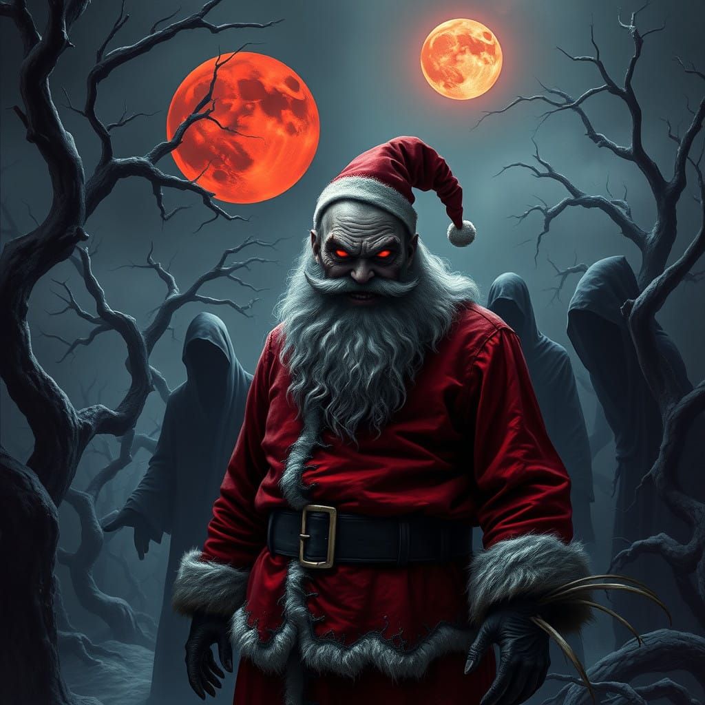 evil Santa Claus - Dark Winter Horror: Evil Santa Claus in a...