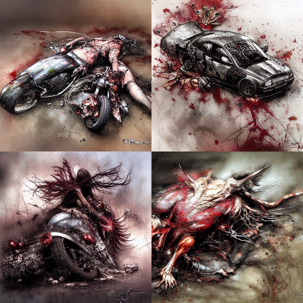 Roadkill by Royo - AI Generated Artwork - NightCafe Creator