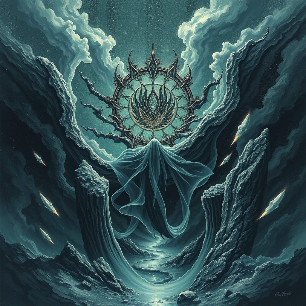 Obsidian Void Reverie - Ethereal Obsidian Void Reverie in Da...