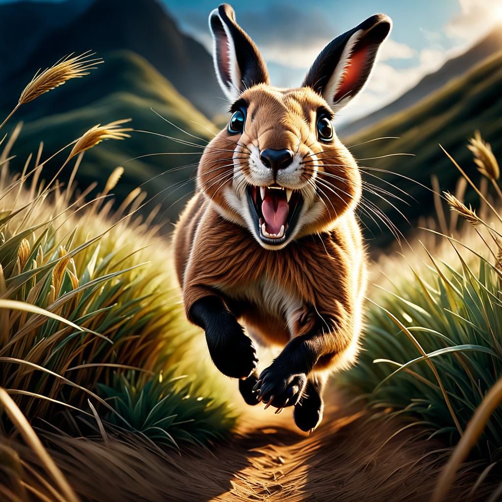crazy rabbit - AI Generated Artwork - NightCafe Creator
