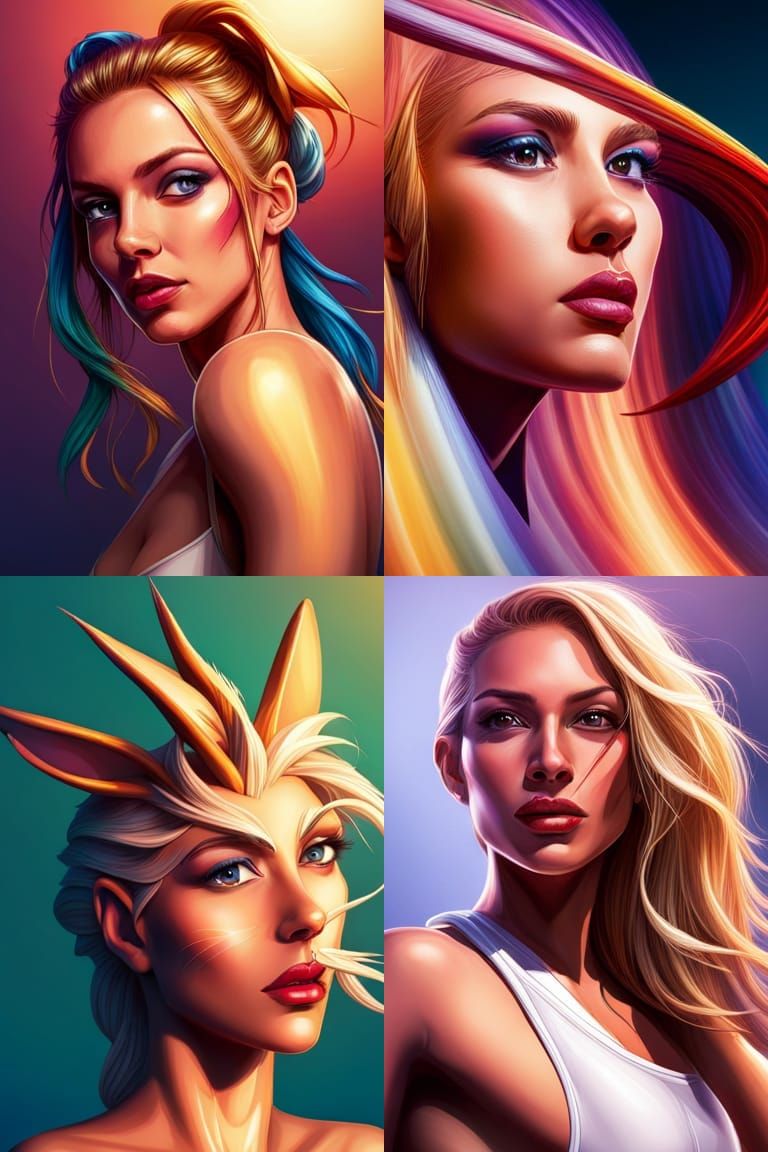 Lola Bunny, Hyperrealistic, splash art, concept art, mid shot ...