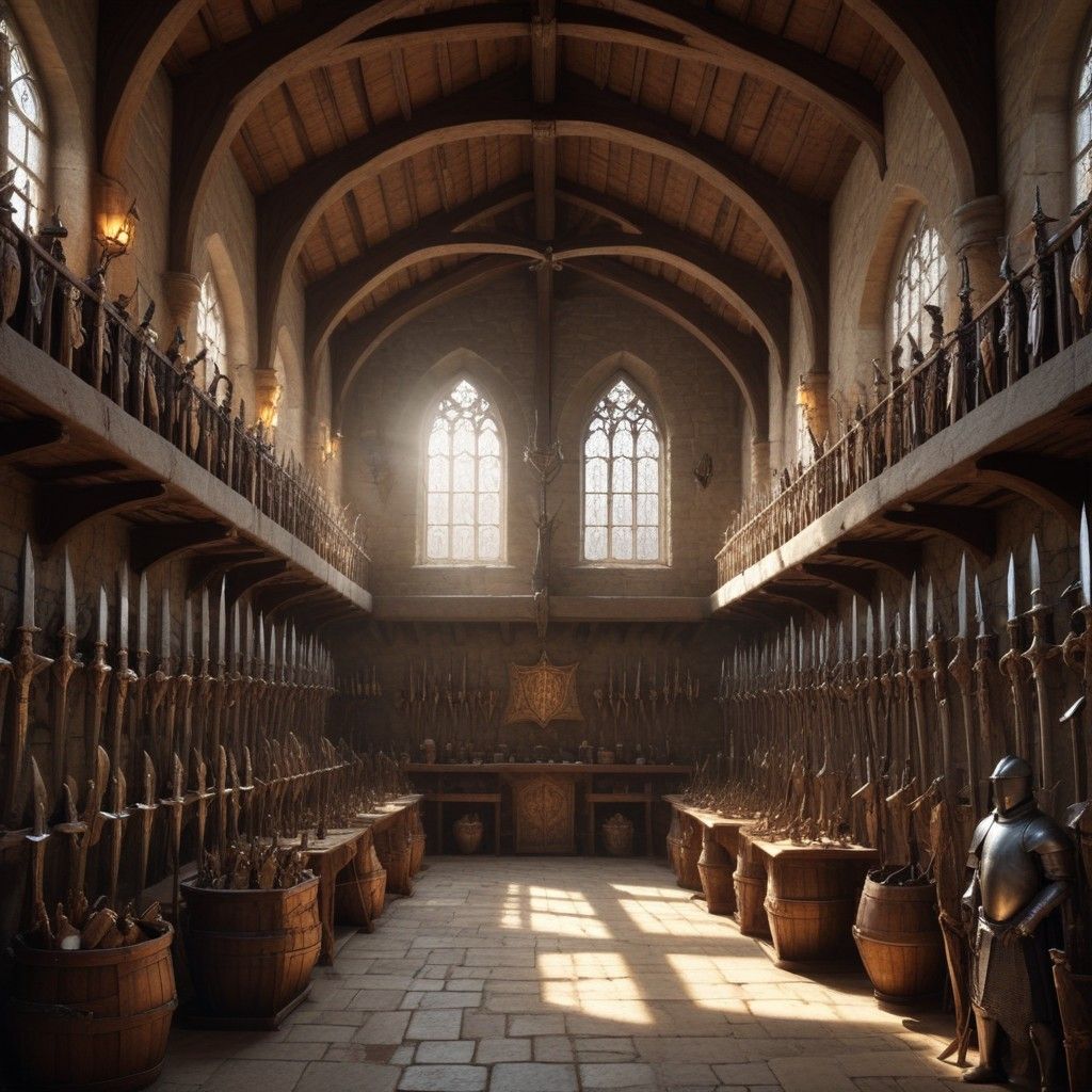 medieval armory 2 - AI Generated Artwork - NightCafe Creator