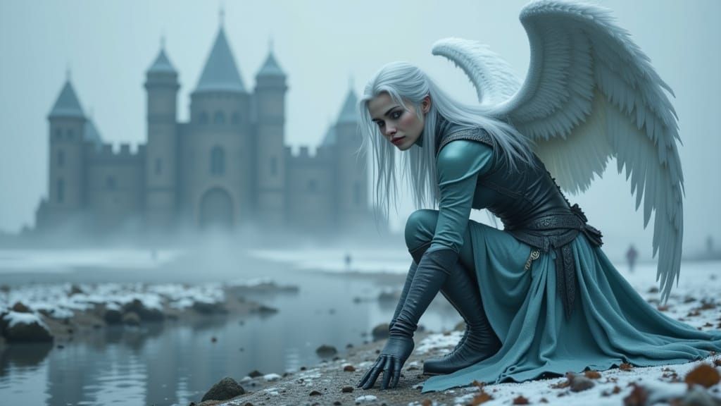 The snow is melting... - Frost Angel Guards Wounded Knight i...