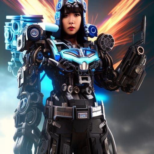 "Kpop tank" cyborg - AI Generated Artwork - NightCafe Creator