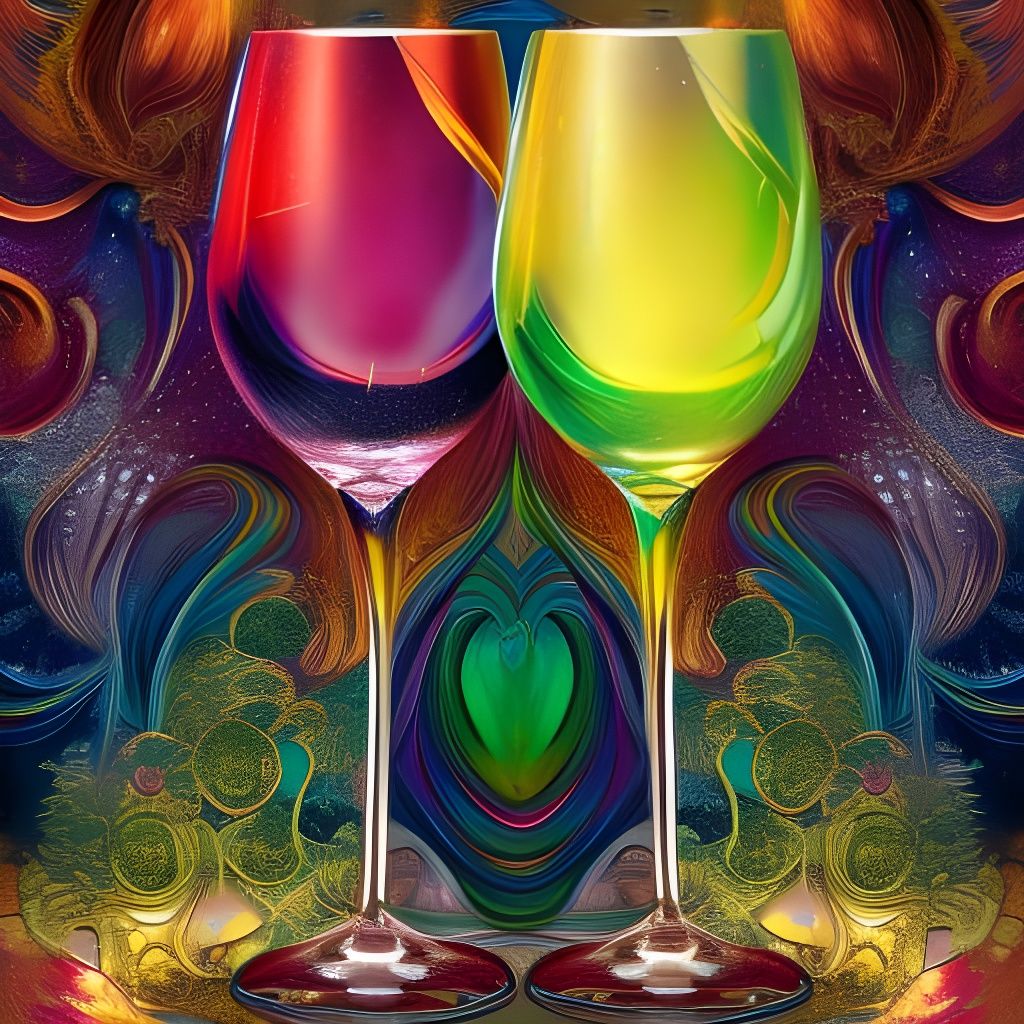 Wine Glasses - AI Generated Artwork - NightCafe Creator