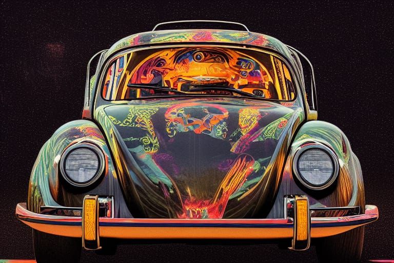 bizzare Freak Out Psychedelic VW Beetle - AI Generated Artwork ...
