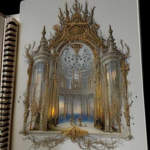 A beautiful tiny sparkling island inside a glass of sparkling ...