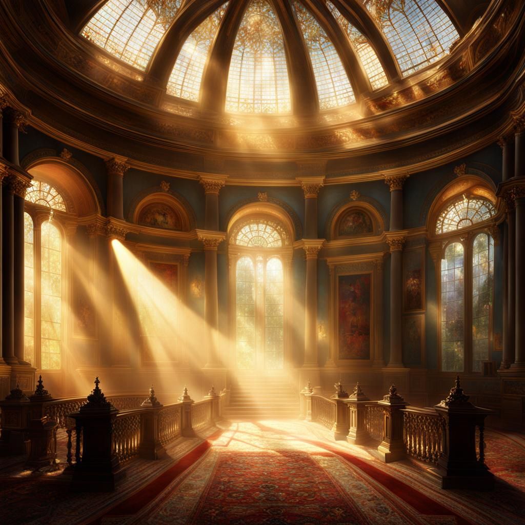 18th century court digital art sunshine rays light dust elaborate ...