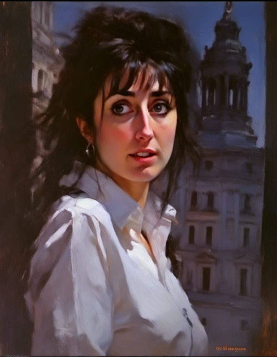 arched spine, horrified expression, reacting in extreme fear to a loud ...