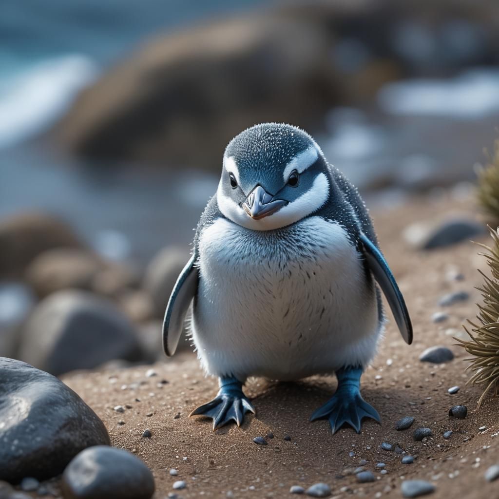 Little blue penguin - AI Generated Artwork - NightCafe Creator