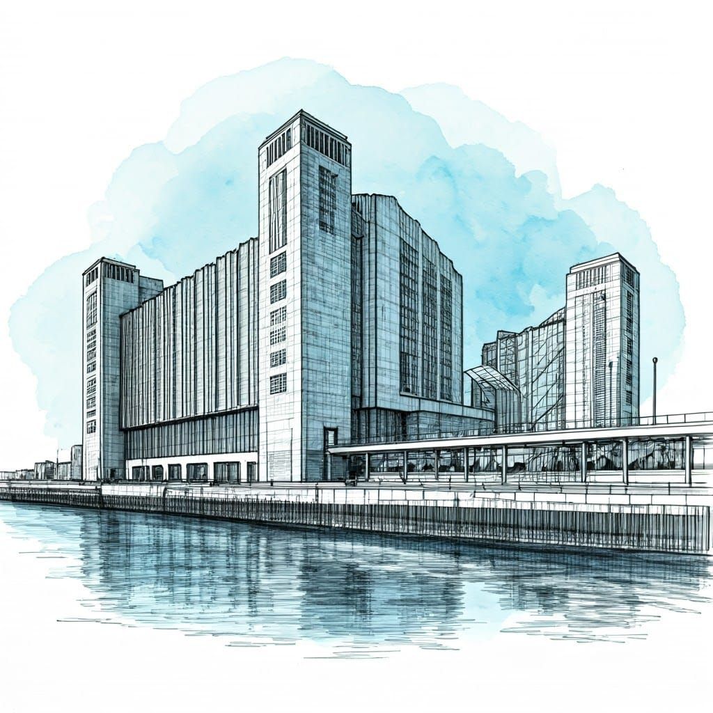 Pen and ink drawing of Hull - Vibrant Hull Cityscape in Pen ...