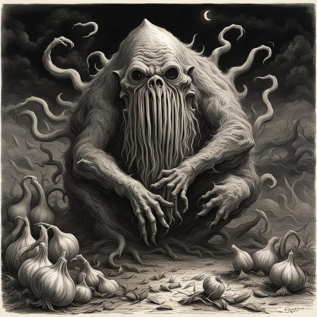 Garlic monster will stink up your mouth - AI Generated Artwork ...