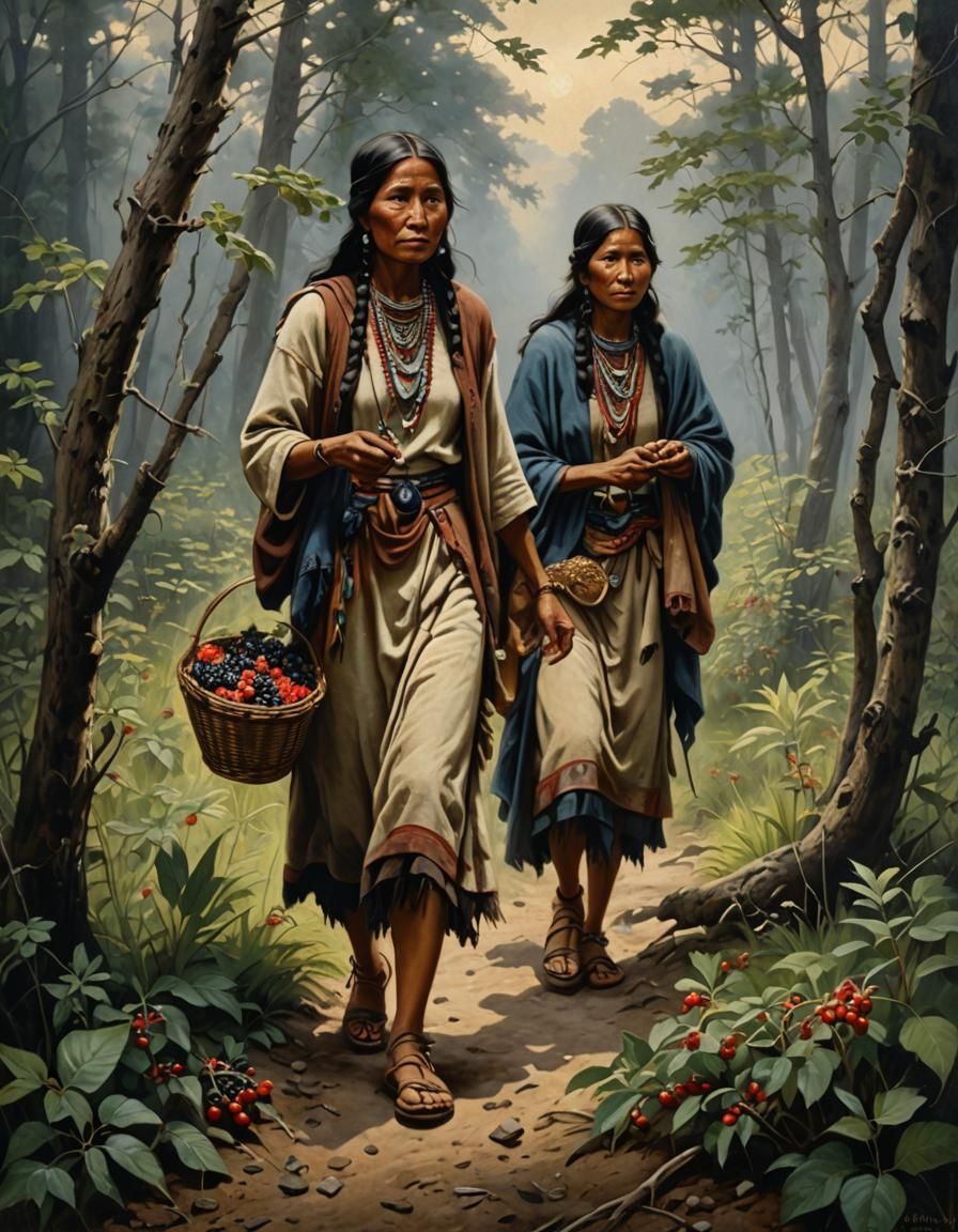 Chronicles of a Native Americans Mono women gathering berries 1930 ...