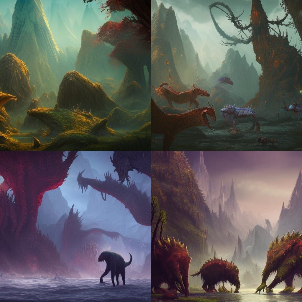 Cryptid family reunion - AI Generated Artwork - NightCafe Creator