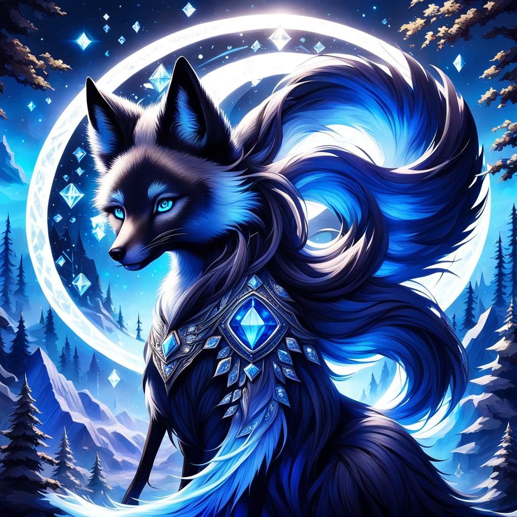 Moon fox creature thing - AI Generated Artwork - NightCafe Creator