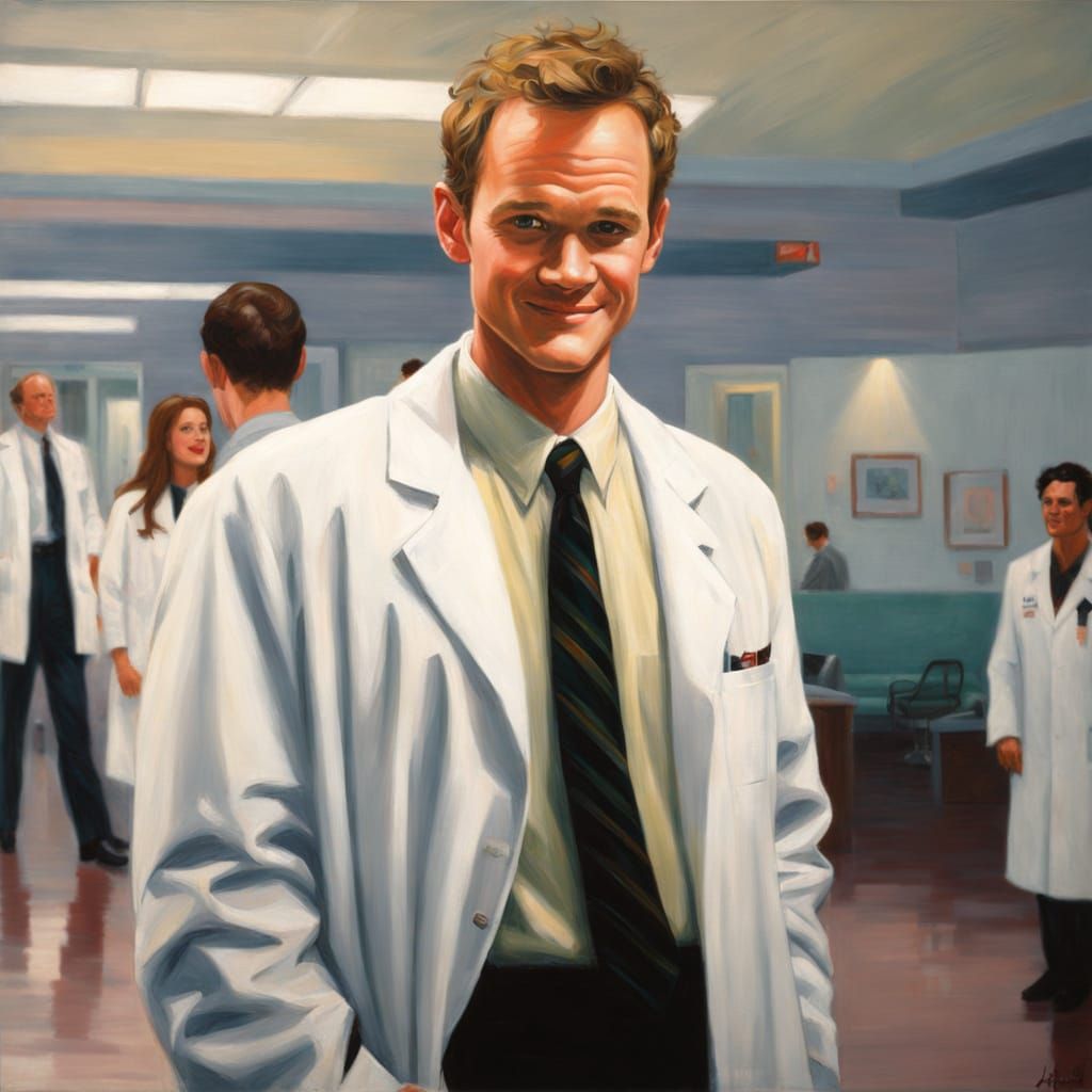 Dr. Howser - Nostalgic Portrait of a Teenage Doctor in a 90s...