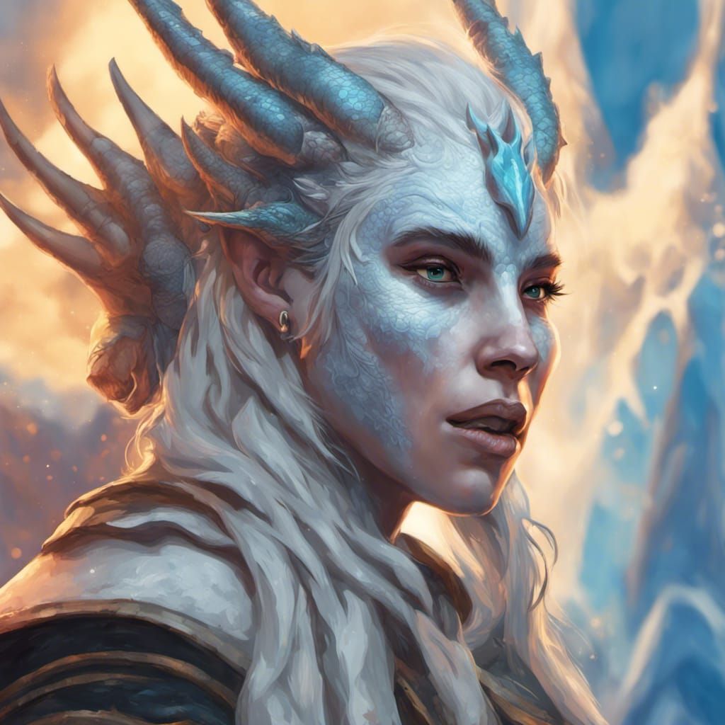 Attempting to make a half white dragonborn half water genasi - AI ...