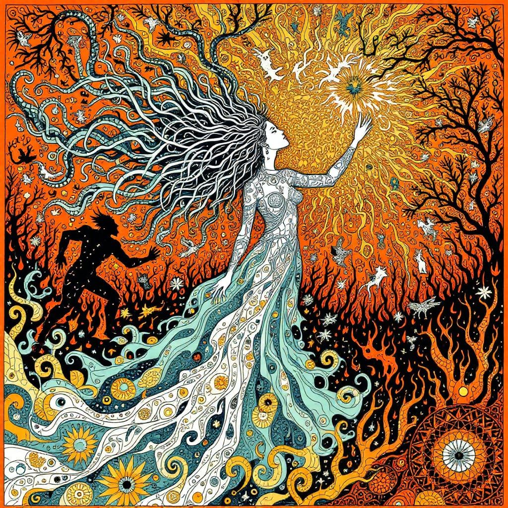 Freyja and Loki - Golden Lady Descends into Fiery Abyss in Z...