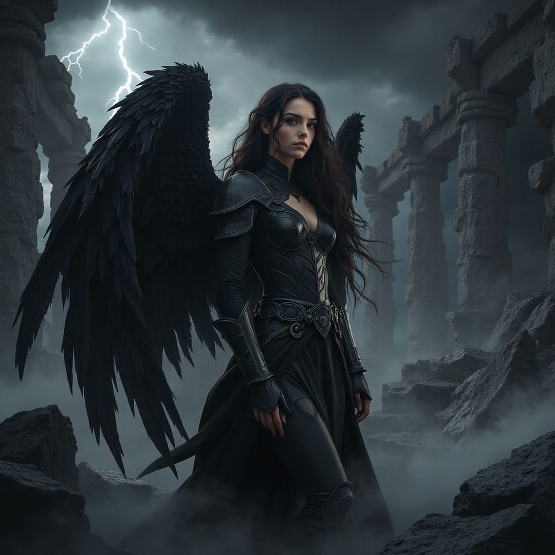 Dark Angel Nyx and Her Tarterus - Collection of AI Generated Art by Dark Angel - NightCafe