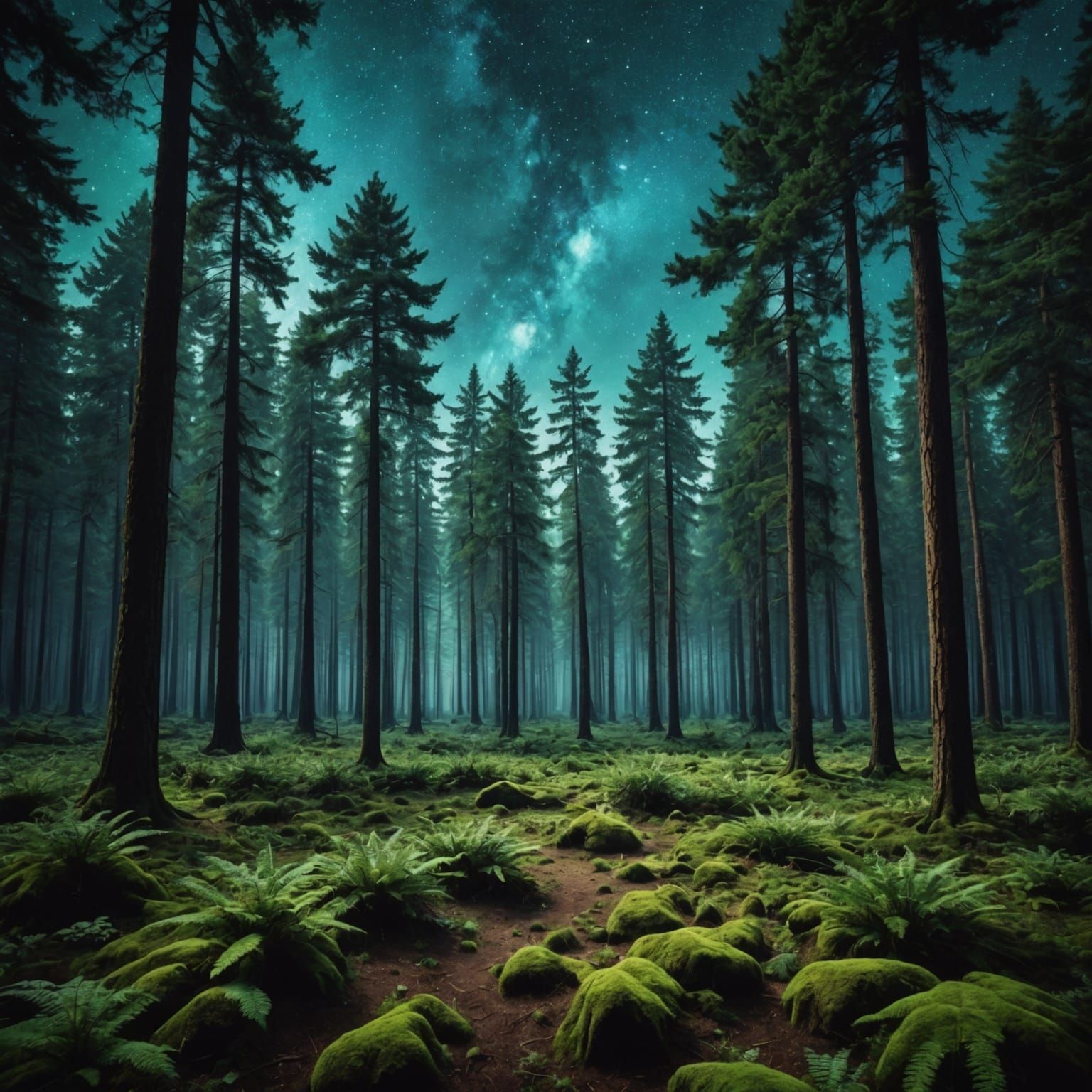 Vast Space forest - AI Generated Artwork - NightCafe Creator