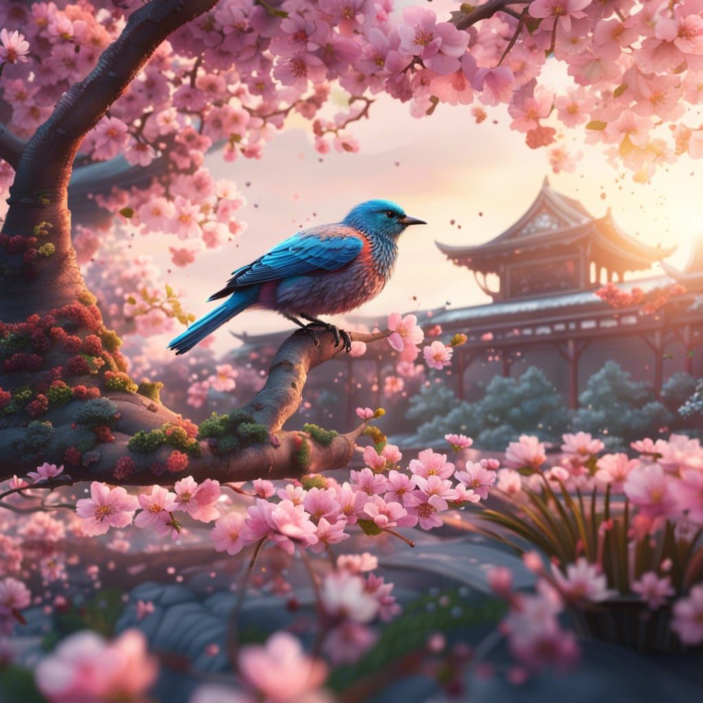 Spring Bird - AI Generated Artwork - NightCafe Creator