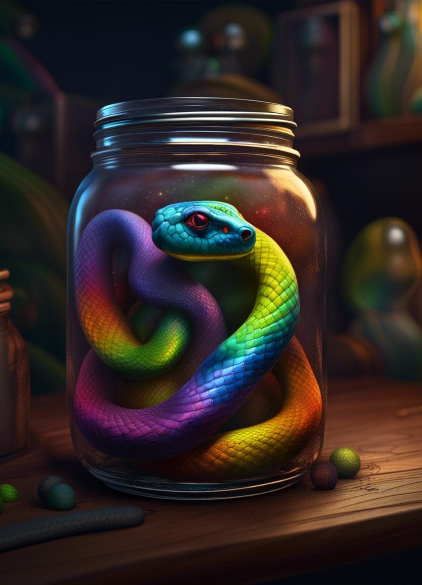 Rainbow snake - AI Generated Artwork - NightCafe Creator