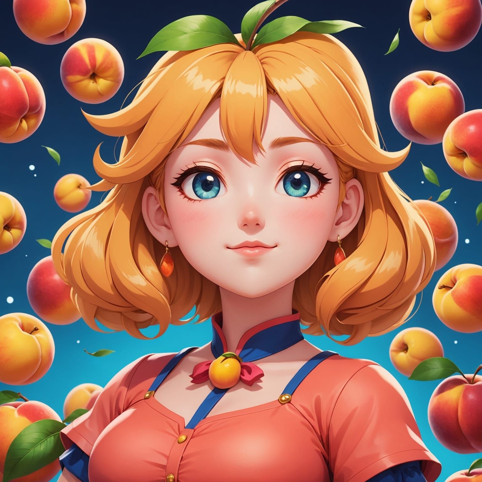 Beautiful Peach Woman - AI Generated Artwork - NightCafe Creator