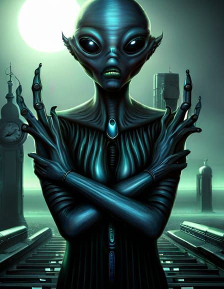 Alien hugs - AI Generated Artwork - NightCafe Creator