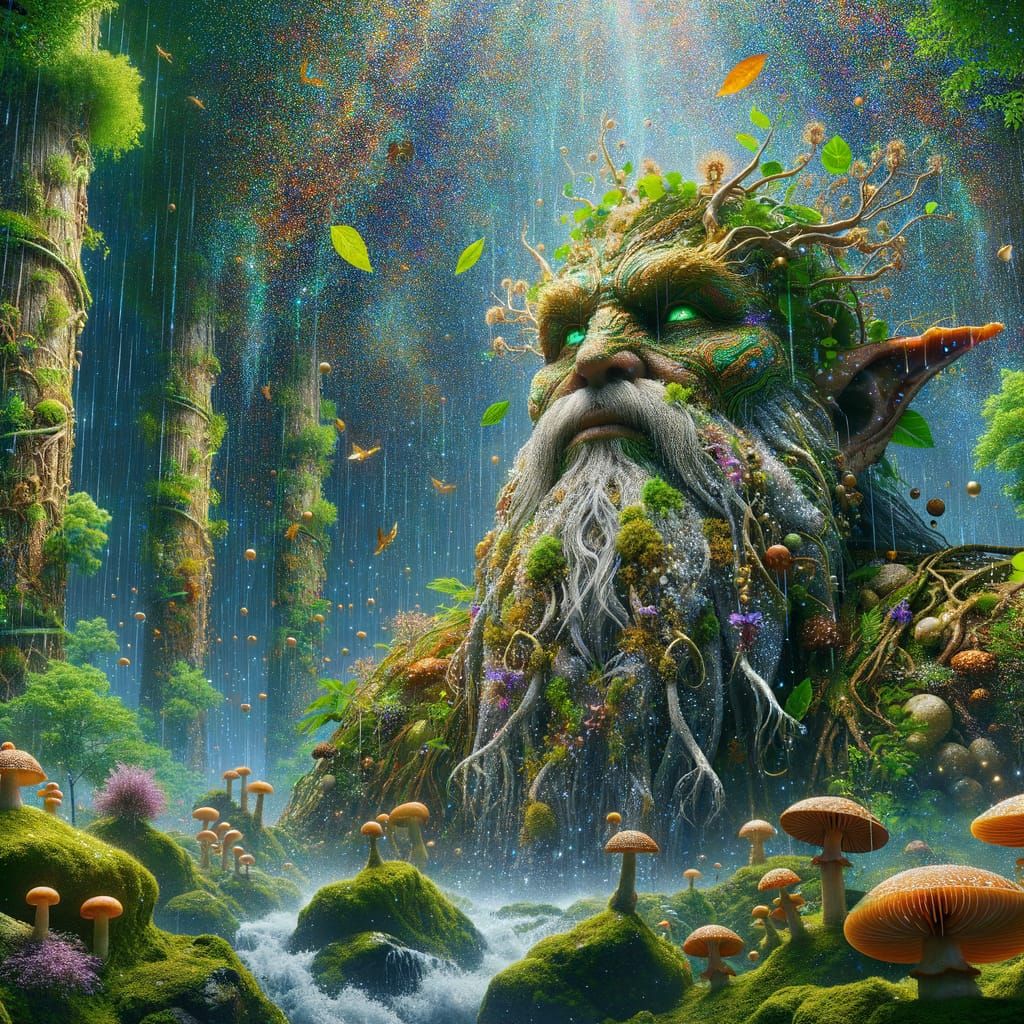 Protector of the Forest - Colossal Dryad in Lush Forest: 8k ...