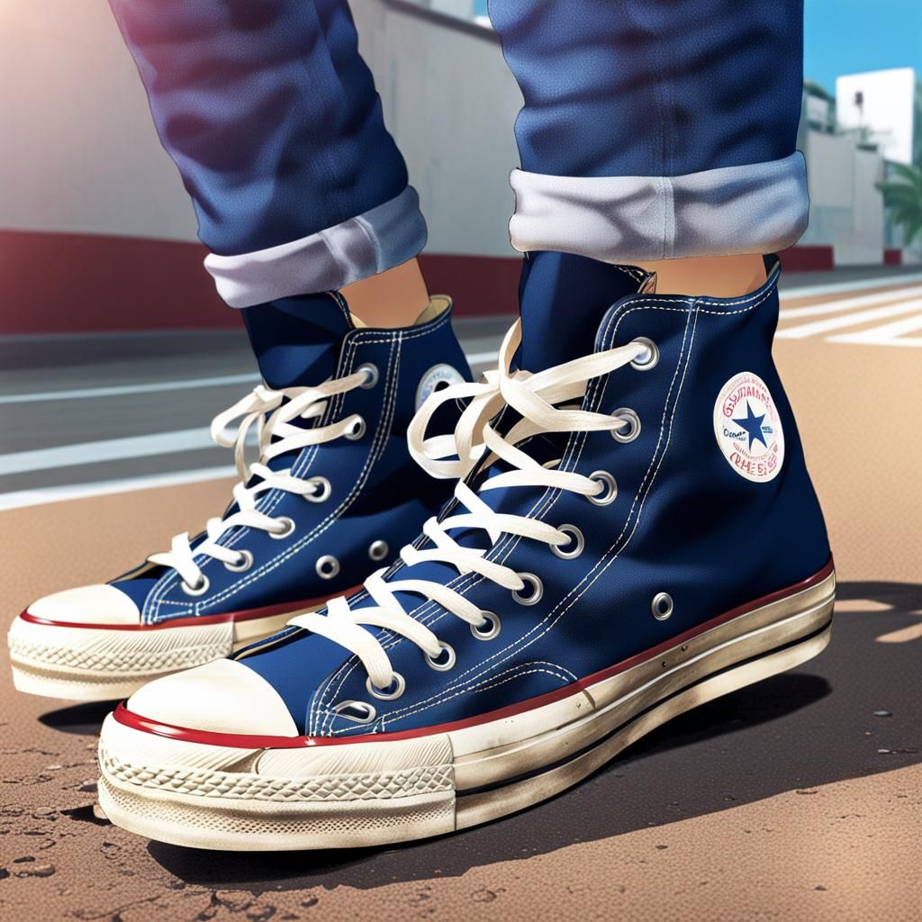Blue Converse - AI Generated Artwork - NightCafe Creator