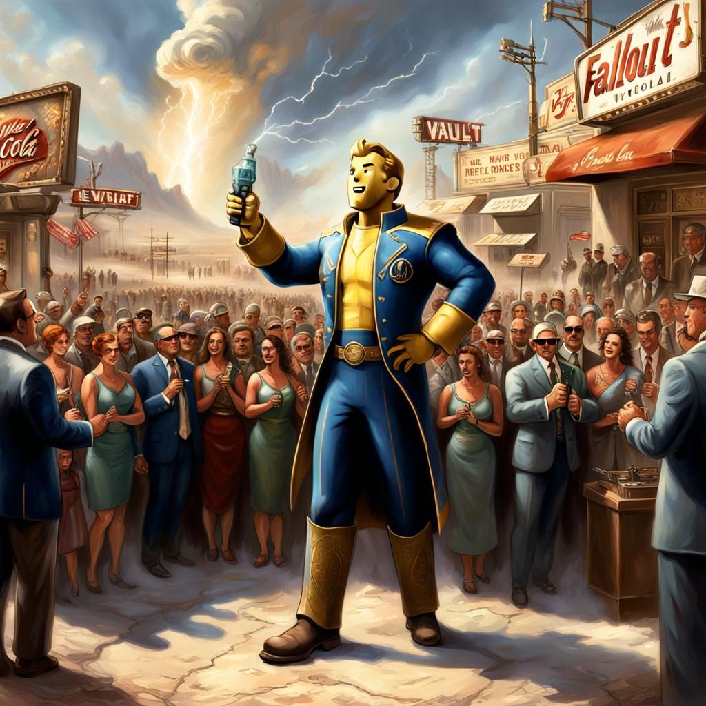 Fallout Series Vault Boy v1.8 - AI Generated Artwork - NightCafe Creator