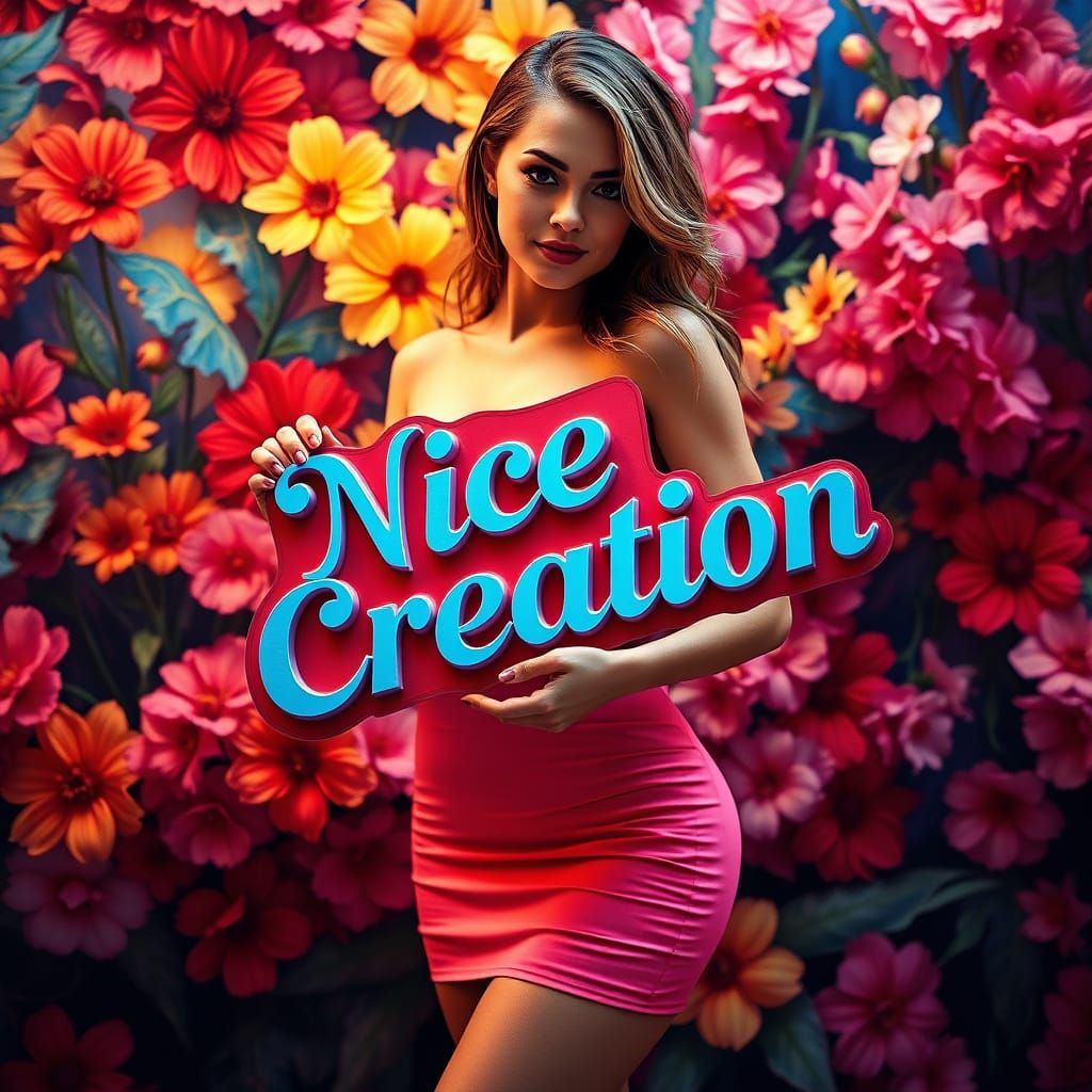 Nice Creation - Ethereal Goddess in Impressionist Bloom