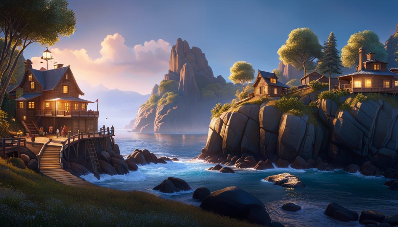 The Rocky Inn and Spectacular View - AI Generated Artwork - NightCafe ...