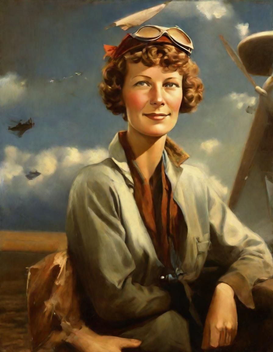 Amelia Earhart - AI Generated Artwork - NightCafe Creator