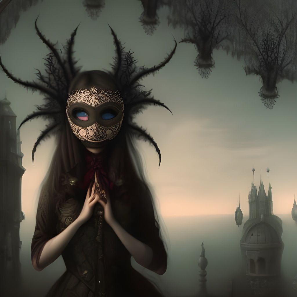 A girl and her mask III - AI Generated Artwork - NightCafe Creator
