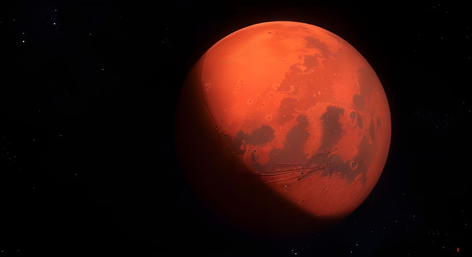 The Red Planet - Mars in Vivid Reddish Hues as Epic Space P...