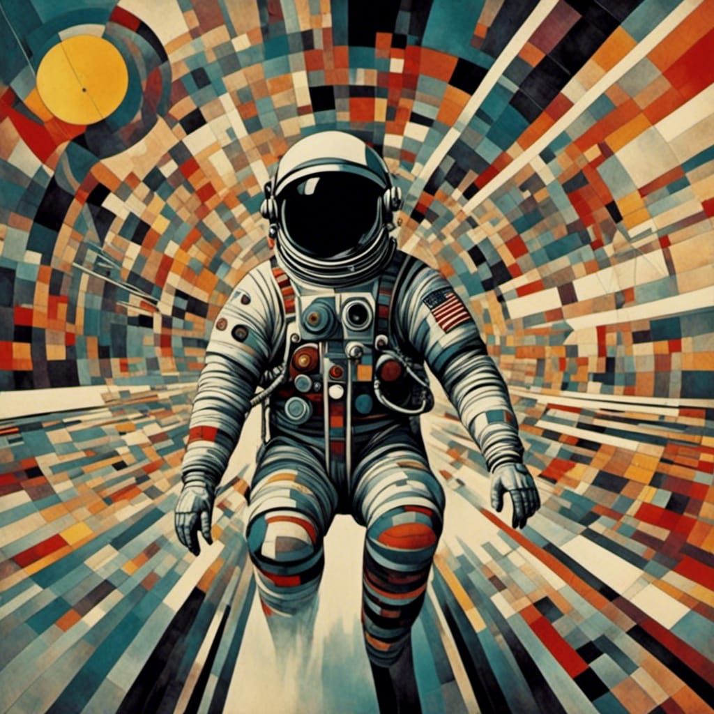 geometric, graphic, abstract, faded design science fiction Nasa ...