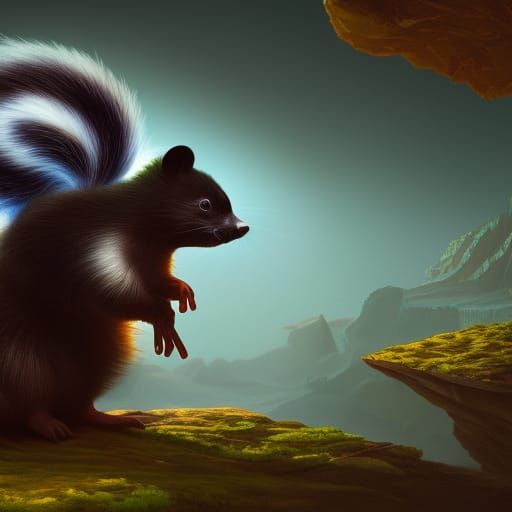 Roaming Skunk - AI Generated Artwork - NightCafe Creator