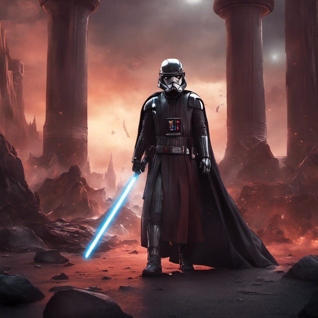 Anakin skywalker as a Sith in a stormtrooper armor - AI Generated ...