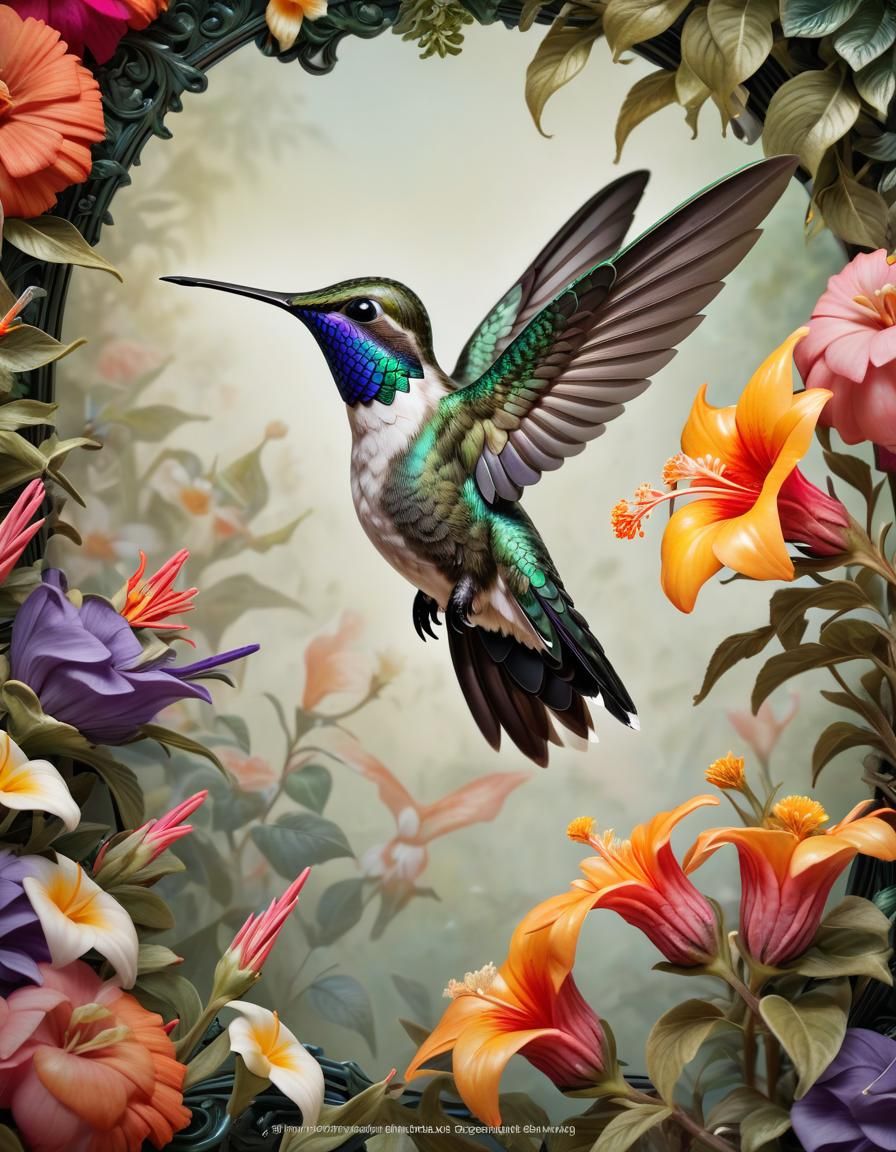 Hummingbird - AI Generated Artwork - NightCafe Creator