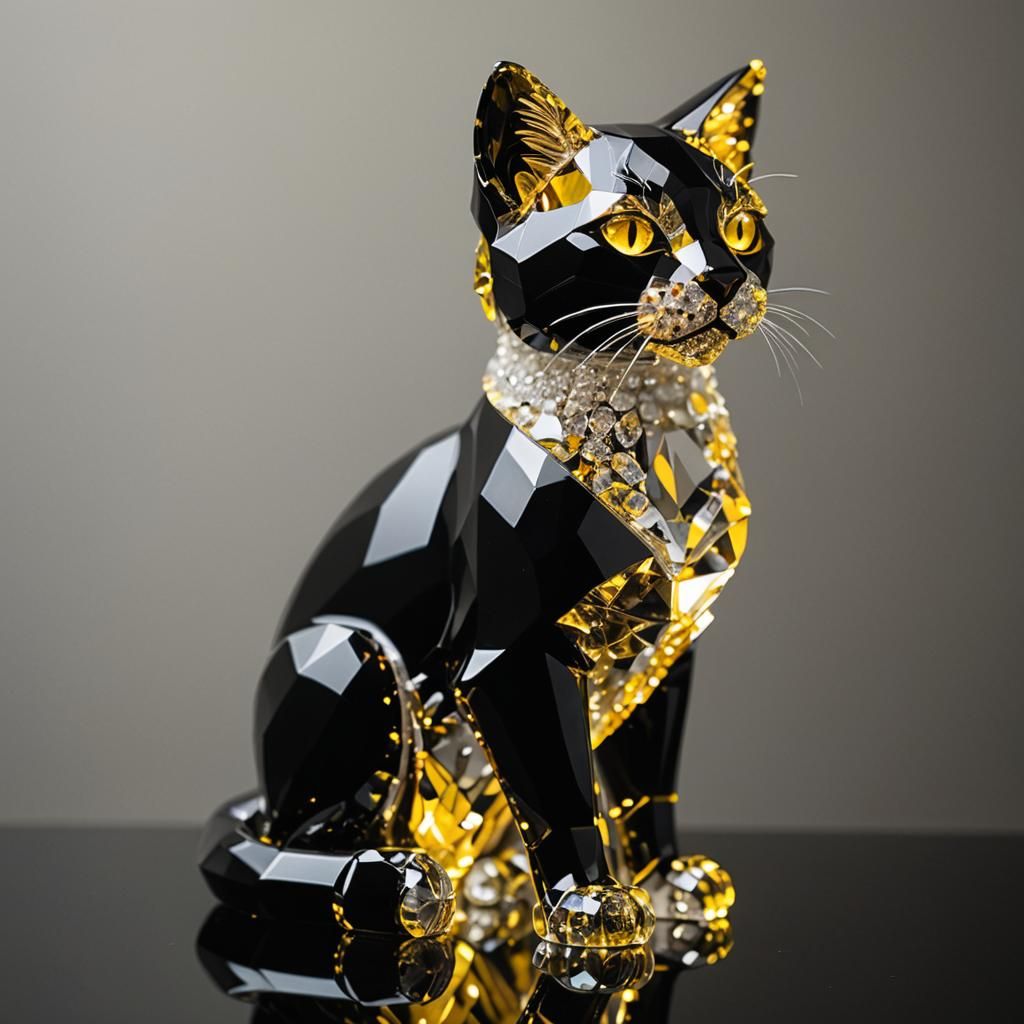 Crystal cat gallery - AI Generated Artwork - NightCafe Creator