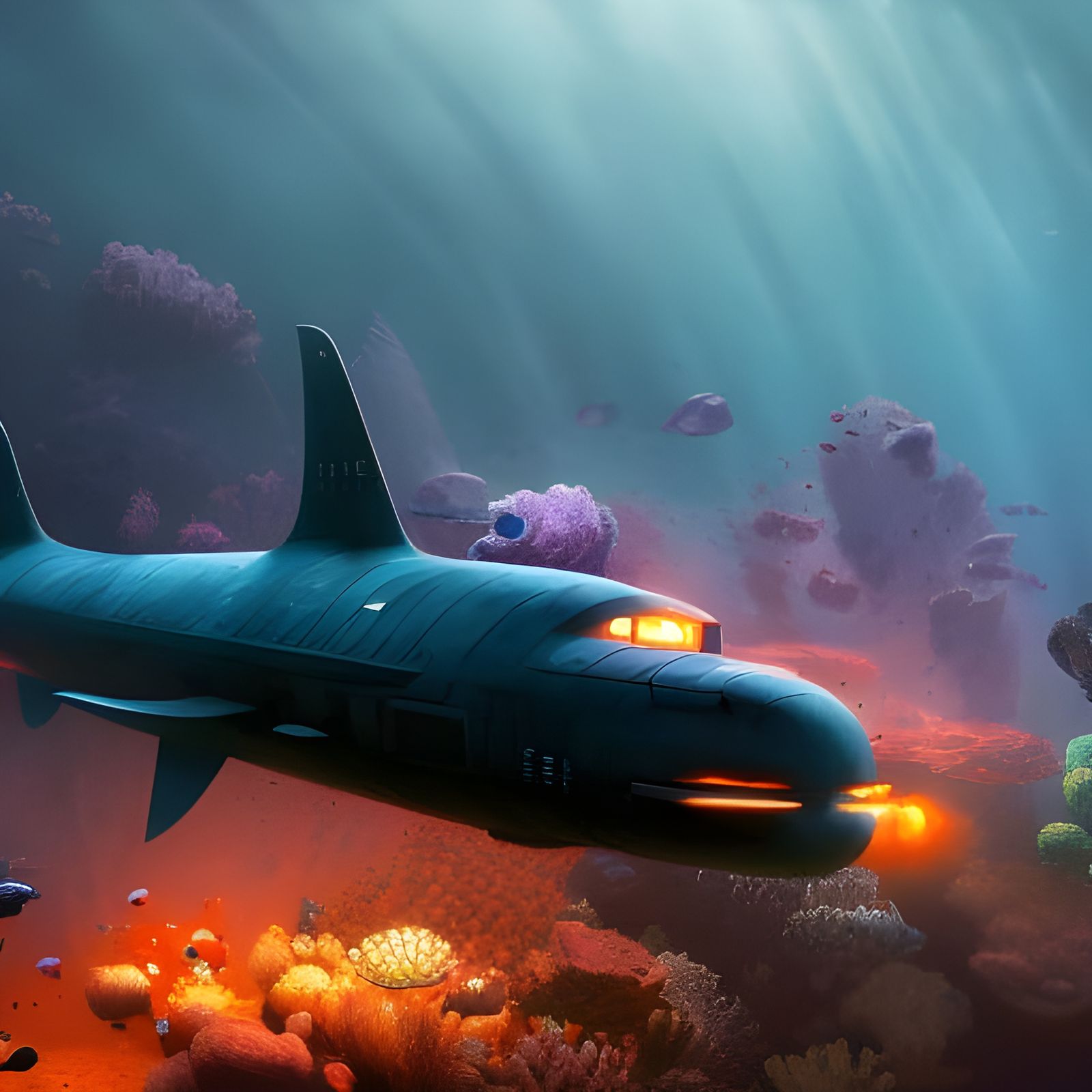 USS Shark - AI Generated Artwork - NightCafe Creator