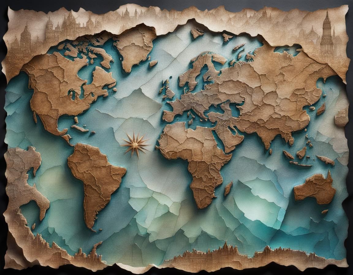 Earth Map - AI Generated Artwork - NightCafe Creator