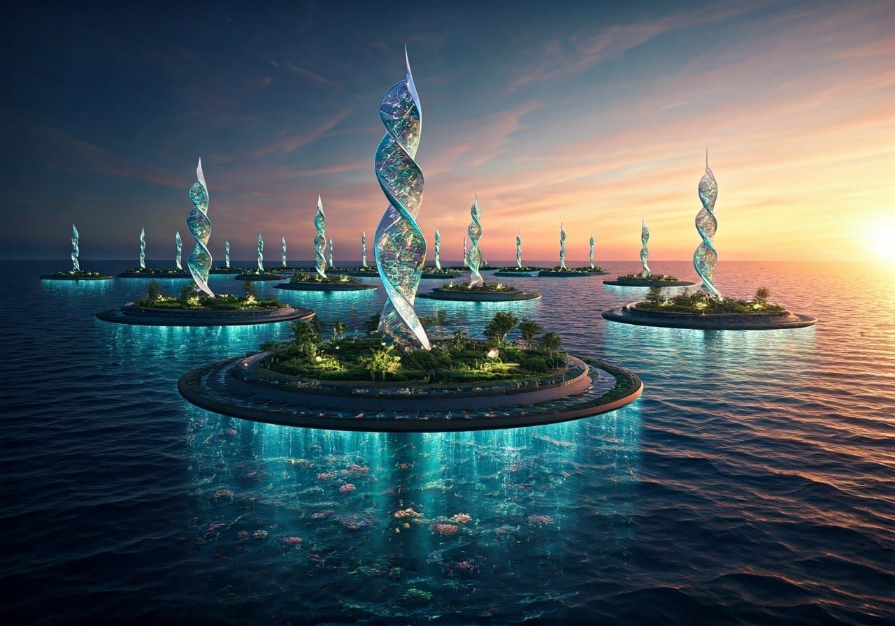 Spsf07 - Surreal Oceanic Solar Farm Harmonizes Nature and Te...