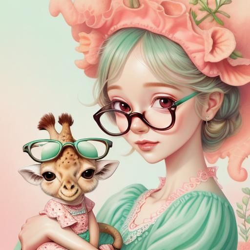 Giraffe Chic - AI Generated Artwork - NightCafe Creator