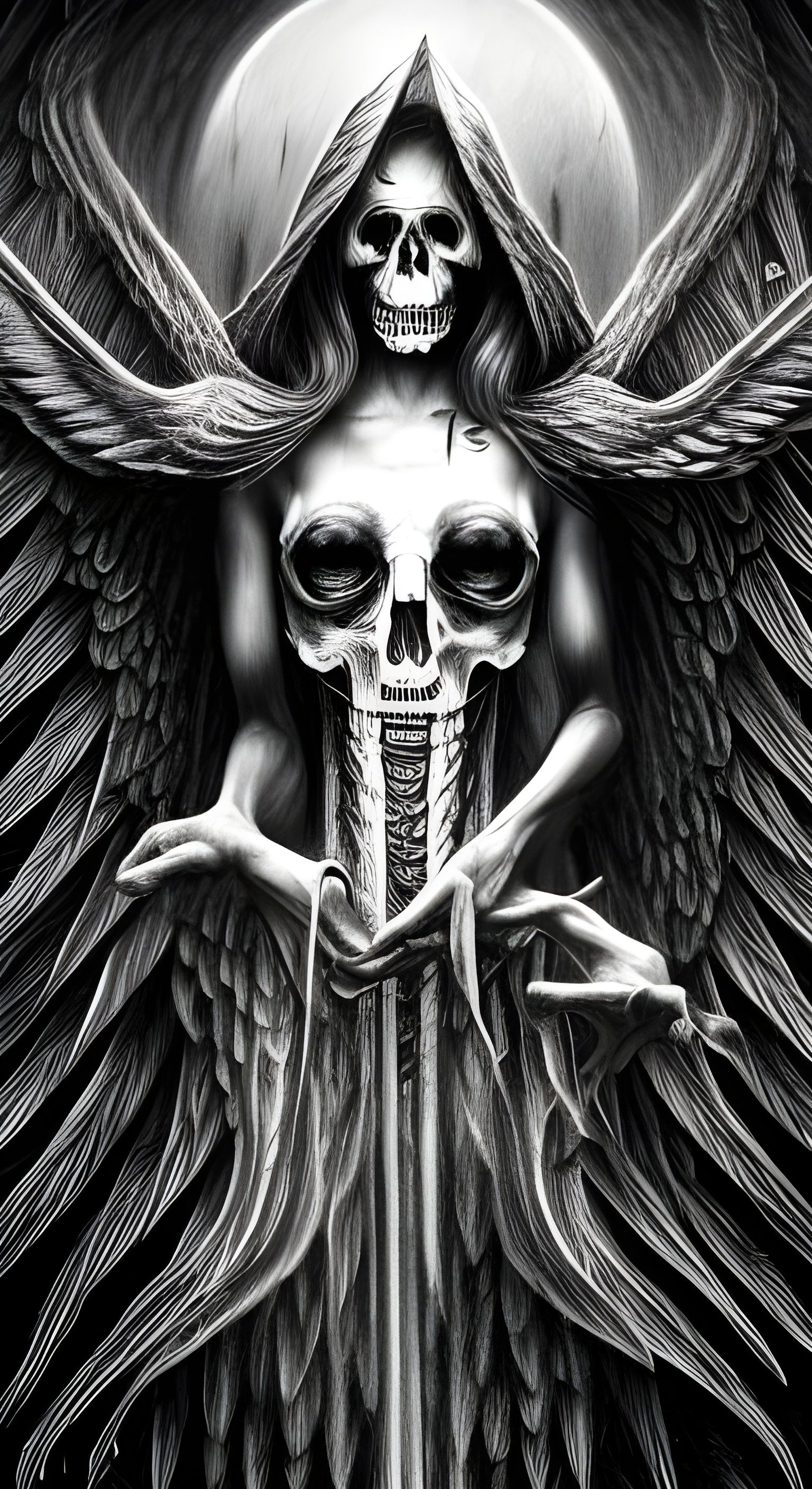 Shachath, the Angel of Death - AI Generated Artwork - NightCafe Creator