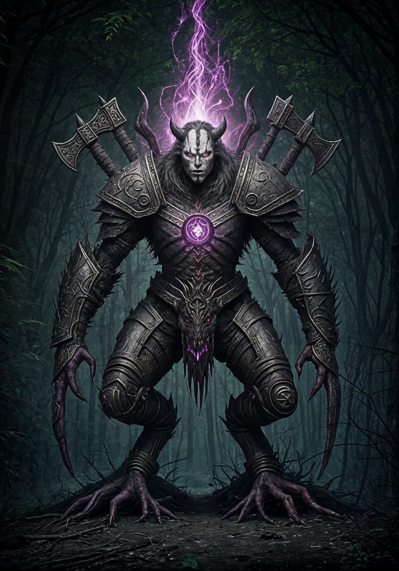 Mechanical Beast with Glowing Spine and Unstable C... - AI Art