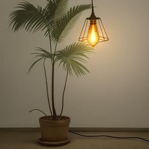 An incandescent lamp lit up in the open palms - AI Generated Artwork ...