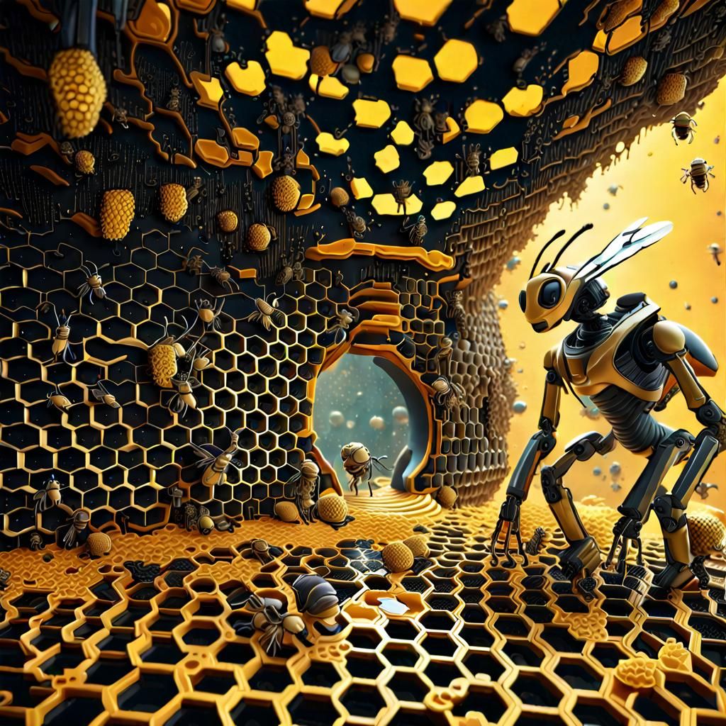 Hiveworld Inner Labyrinth - AI Generated Artwork - NightCafe Creator